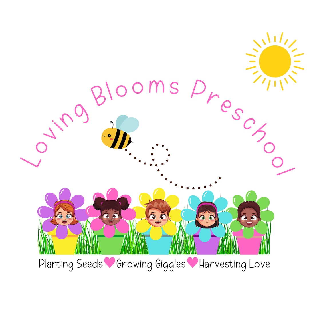 Cute Kids Flower Logo Design, Daycare Design, Flower Themed Daycare ...