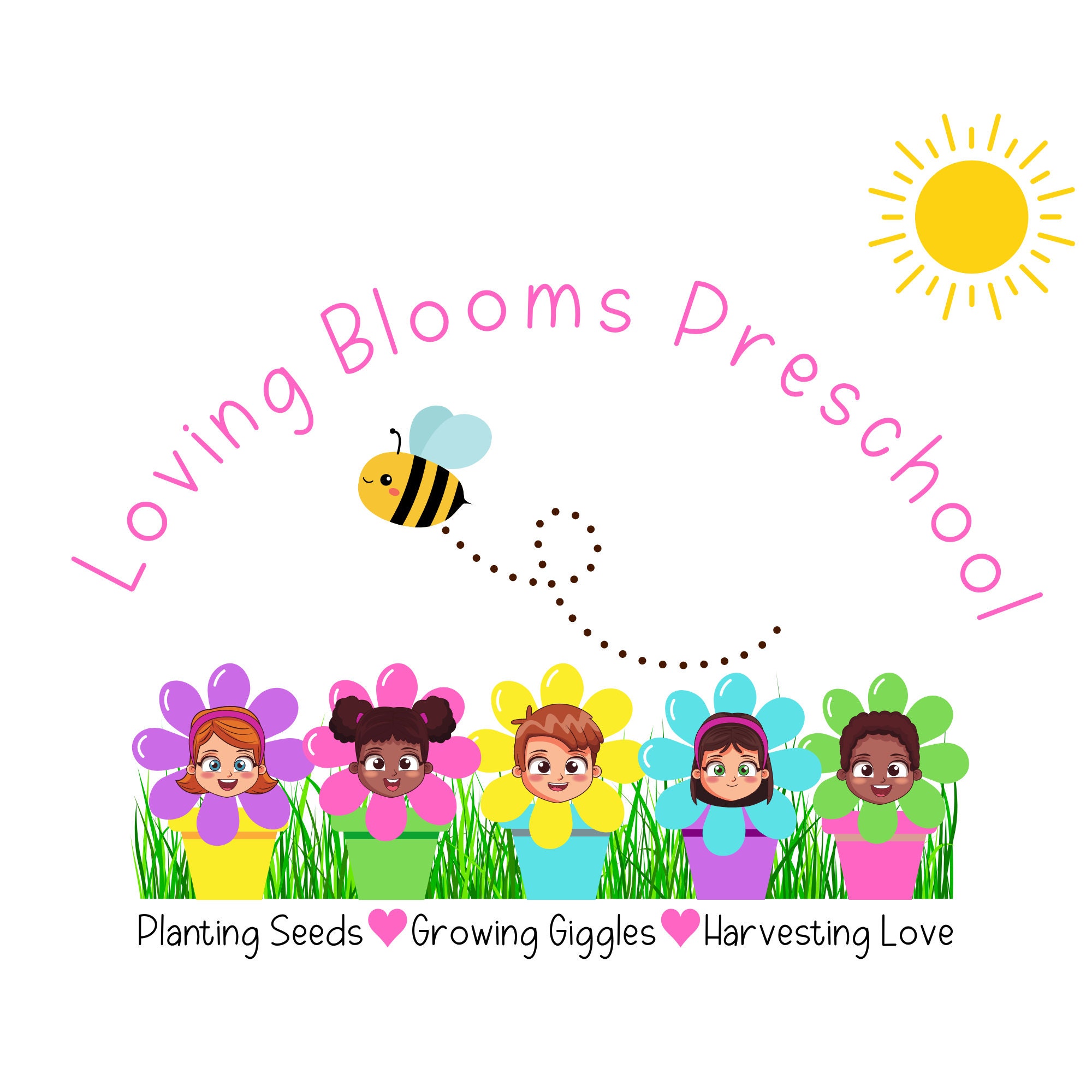 Cute Kids Flower Logo Design Daycare Design Flower Themed - Etsy