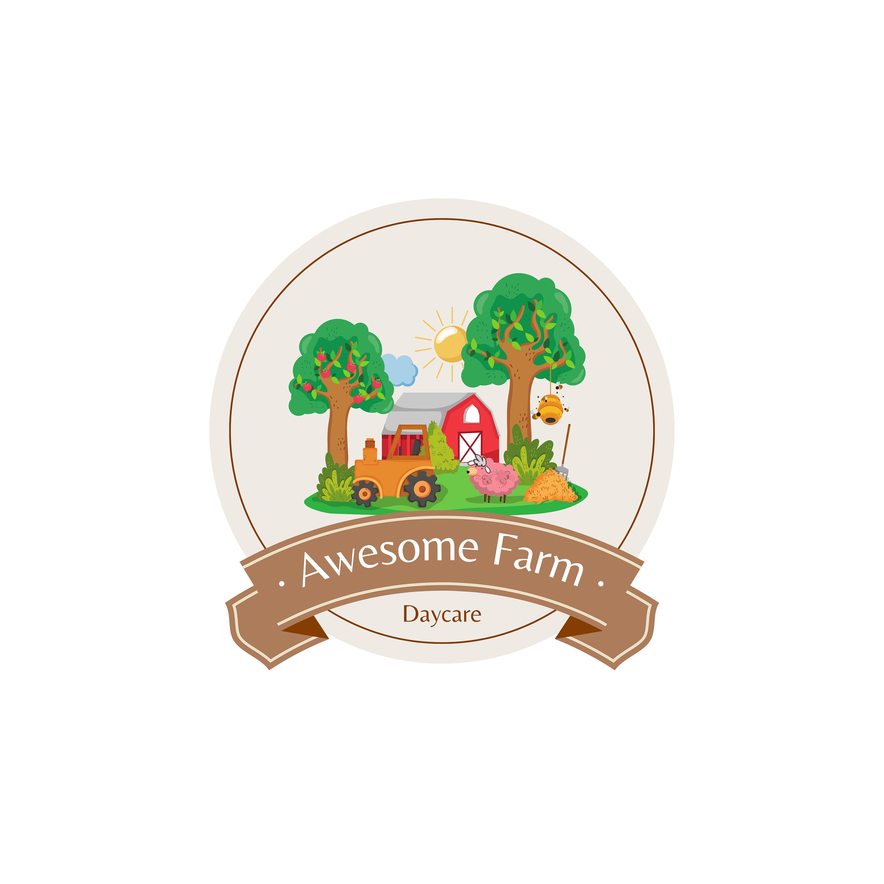 Farm Themed Logo Kids Farm Logo Cute Farm Logo Farm Daycare - Etsy Canada
