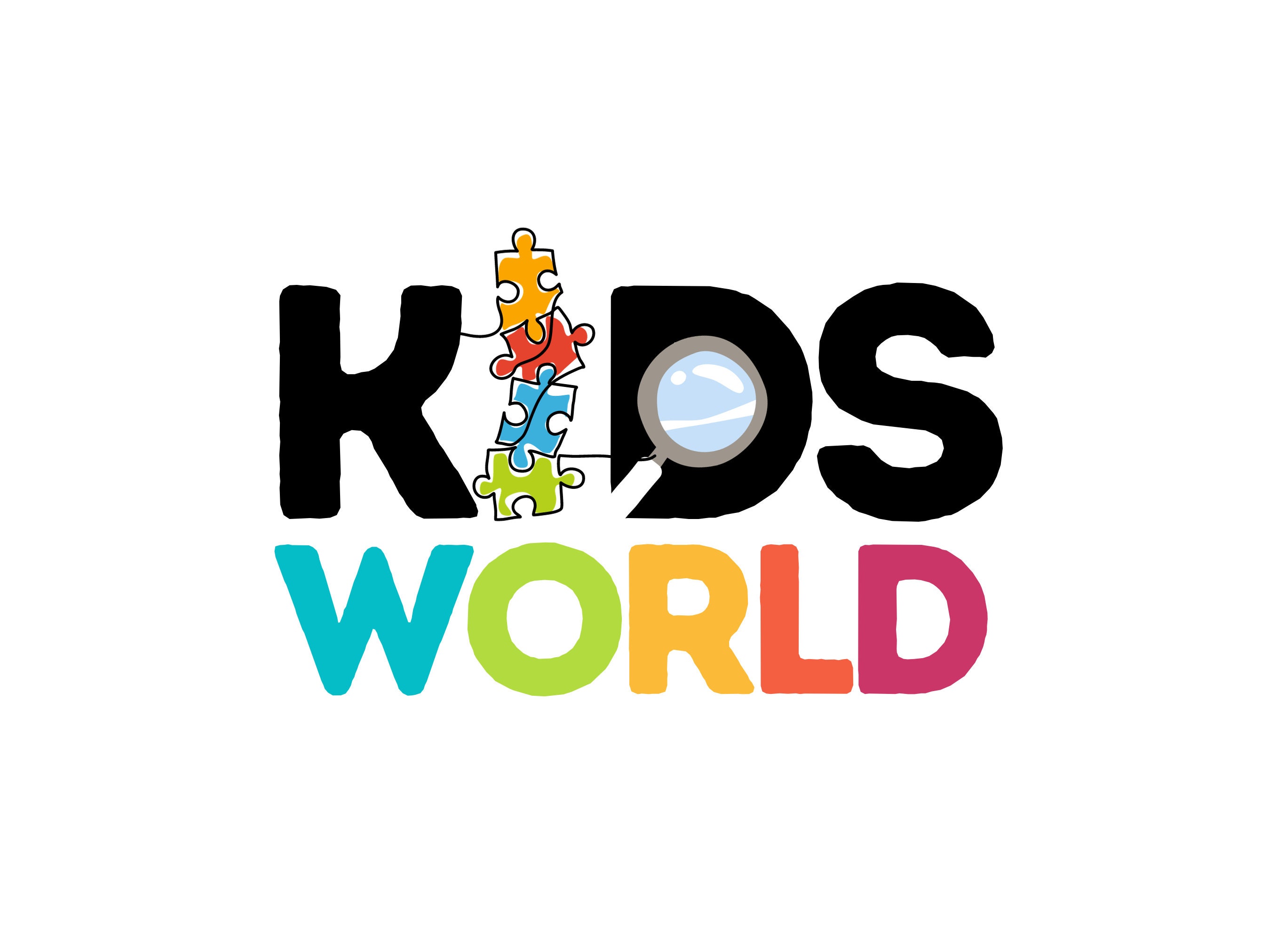 Kids World Logo Design Modern Kids World Logo Cute Kids - Etsy