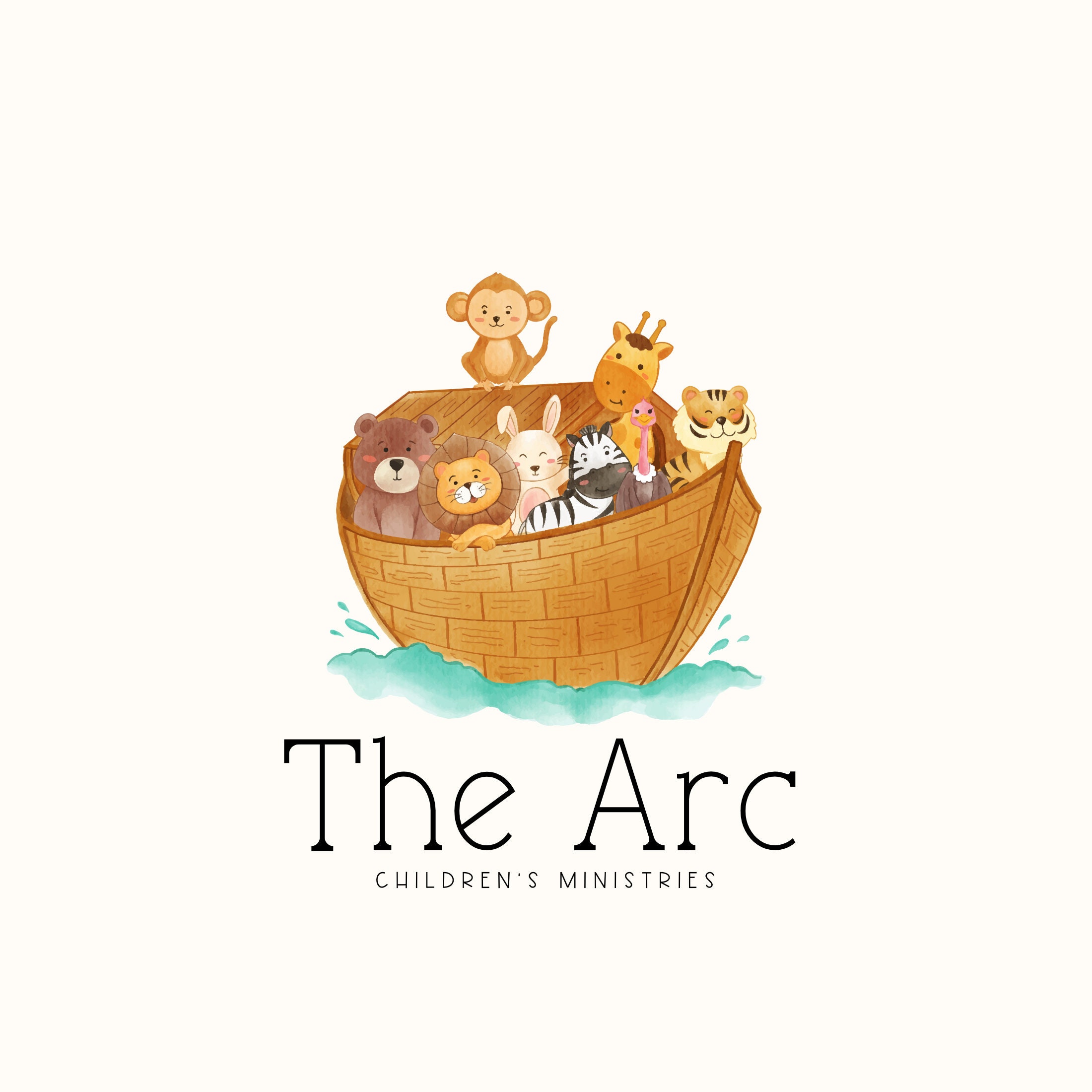 The Arc Premade Logo Design, Kids Sunday School Logo, Church Daycare ...