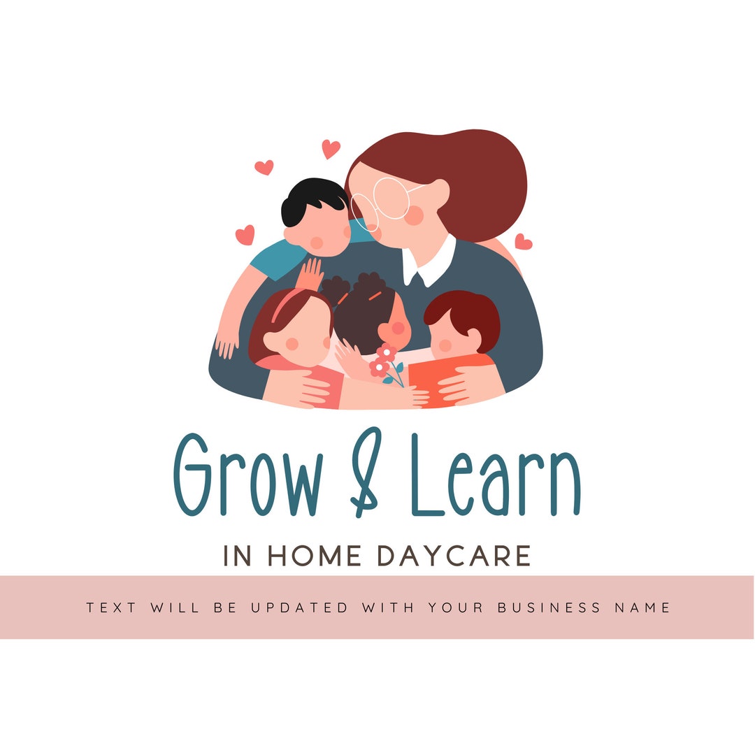 Custom Daycare Logo, Custom Nanny Logo, Cute Nanny Logo, in Home ...