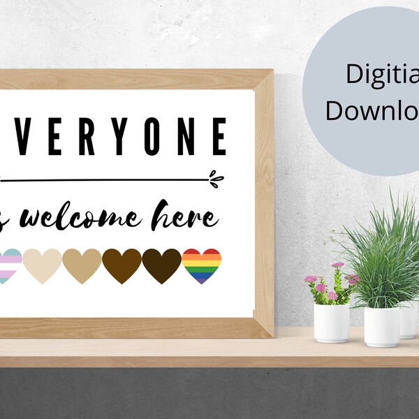 Everyone is Welcome - Etsy