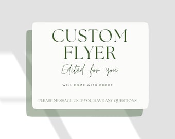 Custom Flyer Design - Etsy