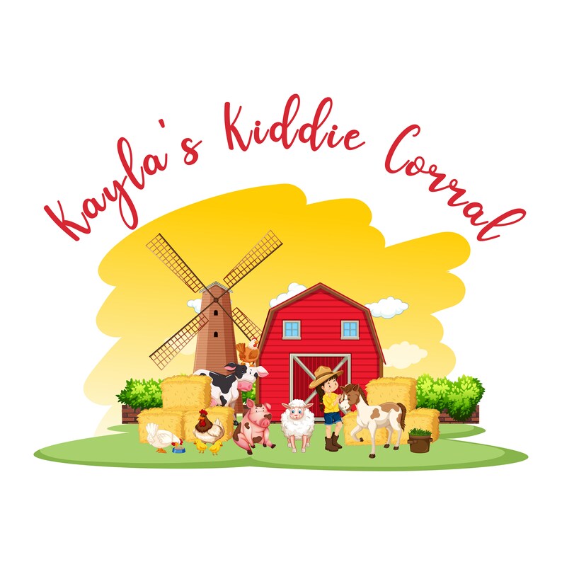 Farm Themed Logo Kids Farm Logo Cute Farm Logo Farm Daycare - Etsy