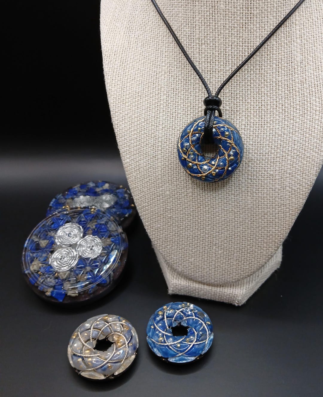 Authentic Orgone Torus Empowerment Pendant Lapis Lazuli Genuine 24K ...