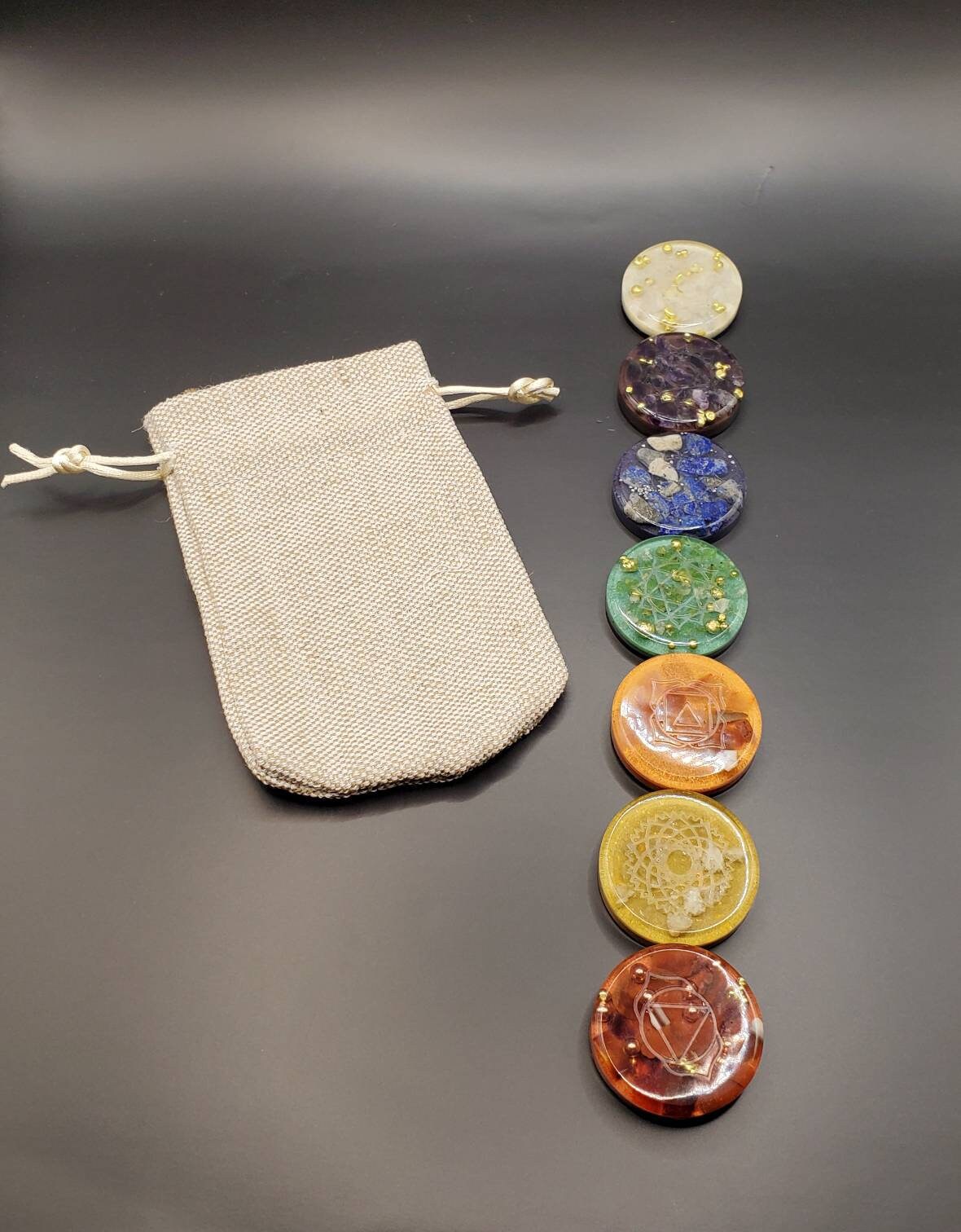 7 Disk Chakra Orgone Set - Etsy