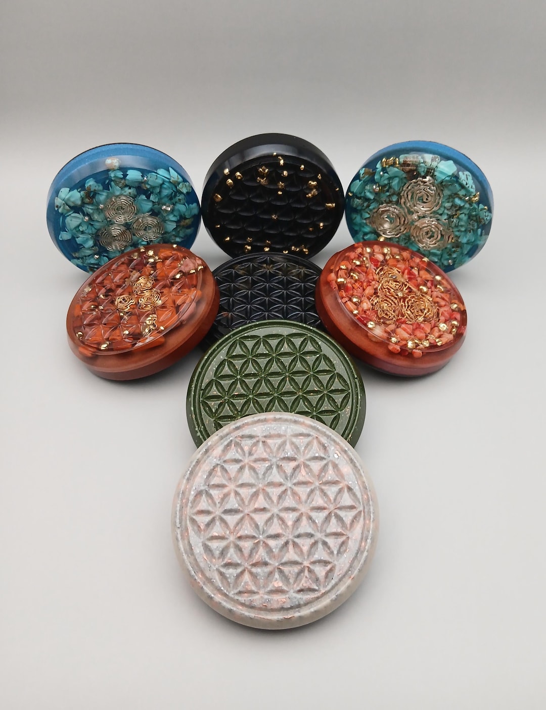 Authentic Orgone Flower of Life Disks/tower Busters - Etsy