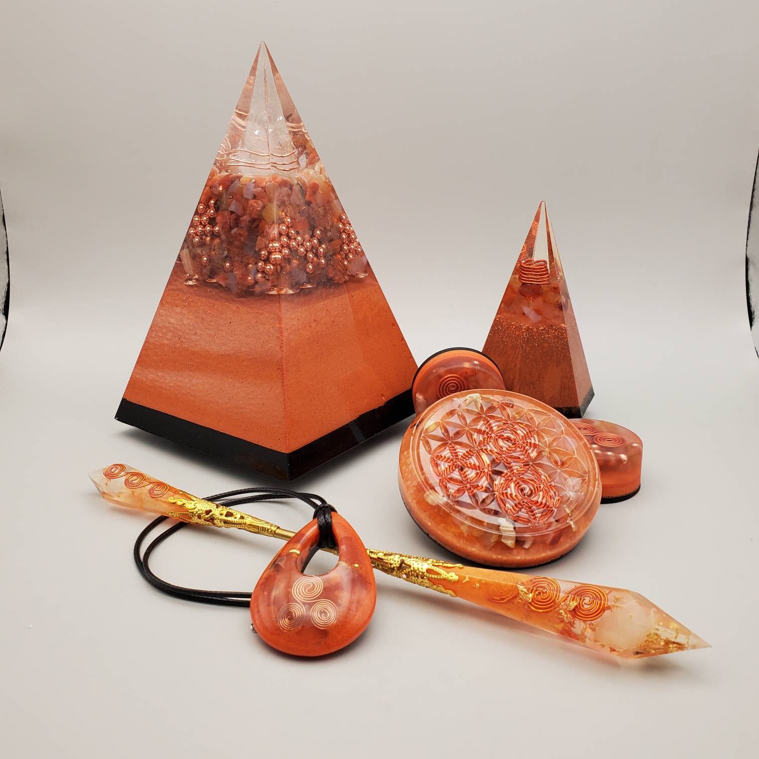 Sacral Chakra Orgone Nubian Pyramid Beveled Pyramid Tower - Etsy