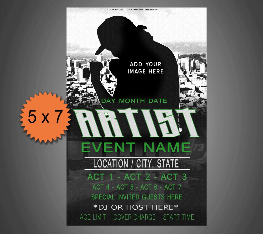 Event Flyer Art, Flyer Design / Digital Download / Photoshop Template ...