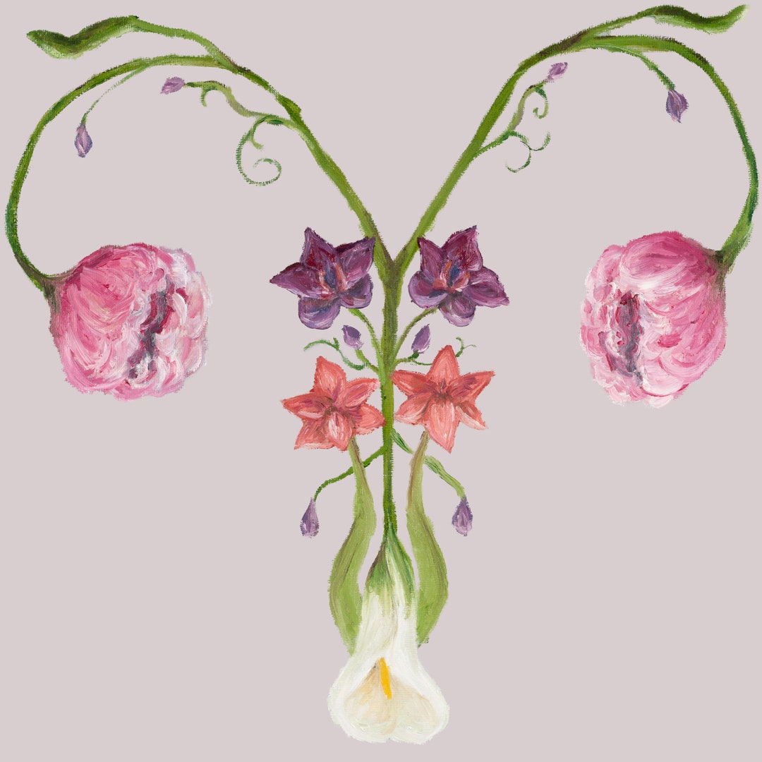 Bloom Womb Print 12x12" - Etsy