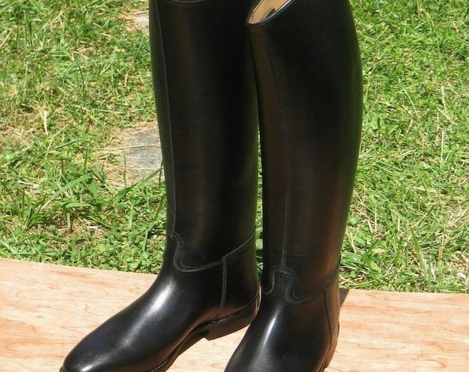 Leather Equestrian Riding Boots Leather Handmade English Dressage ...