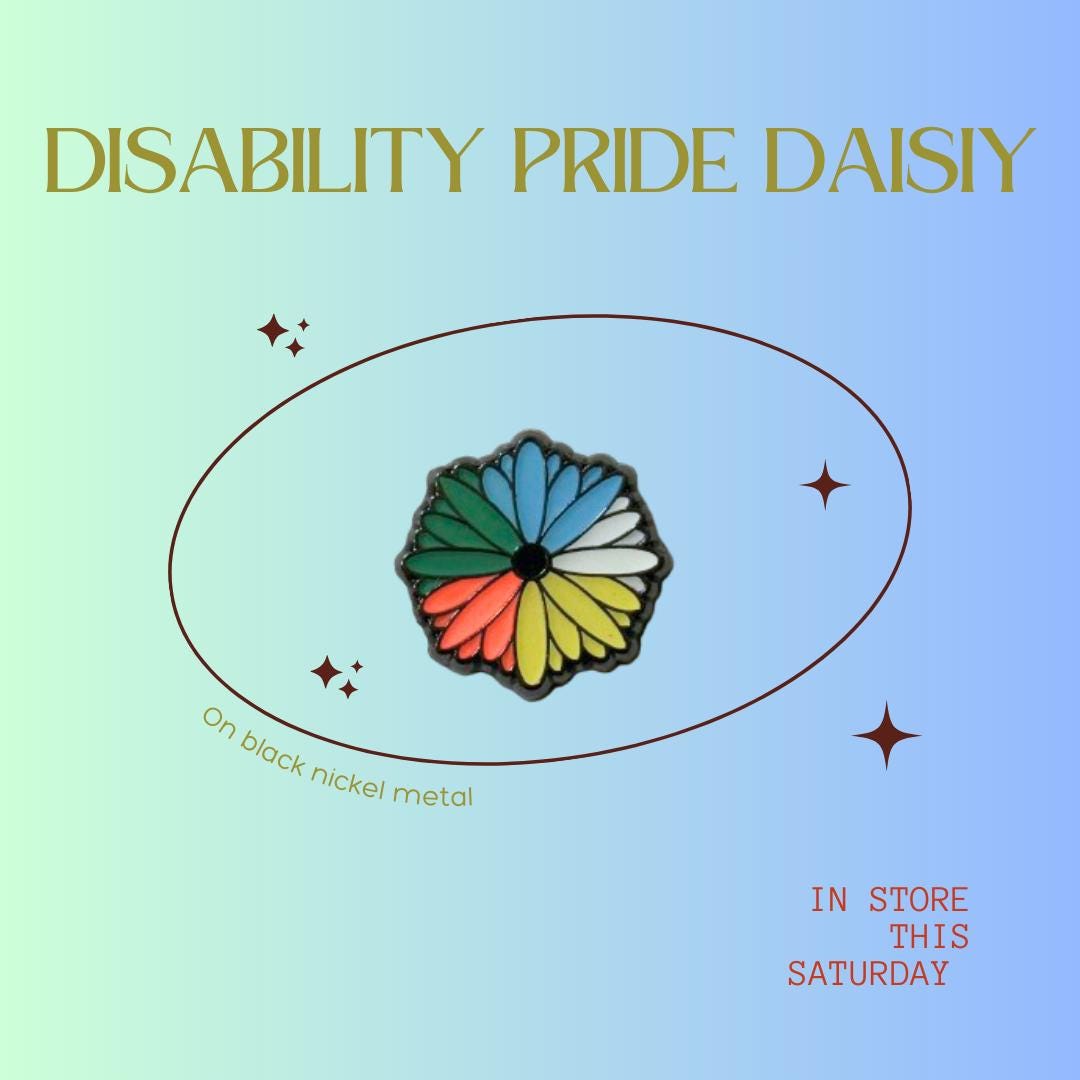 Disability Pride Daisy Enamel Pin - Etsy