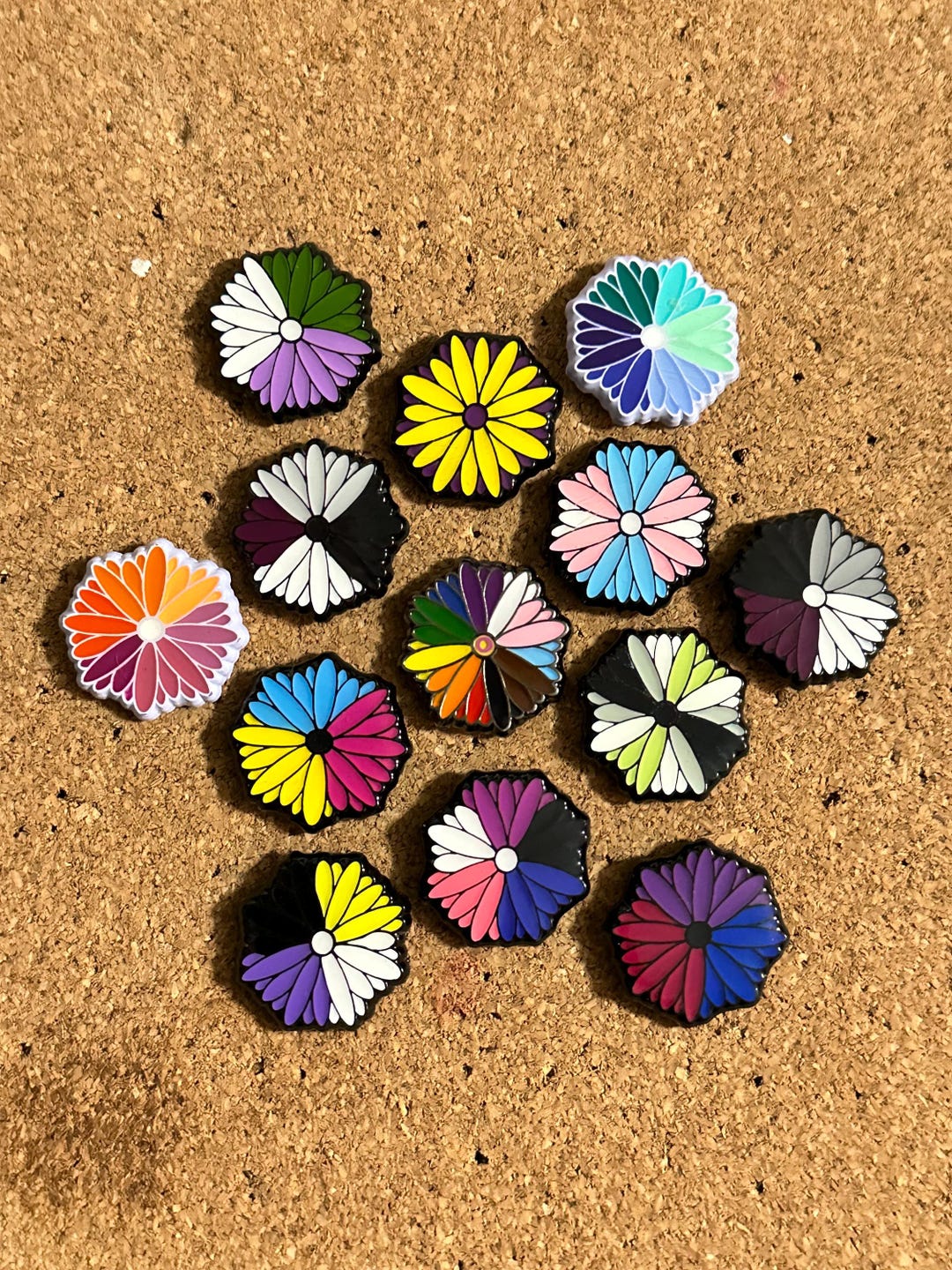 Pride Daisies Mini Enamel Pin - Etsy