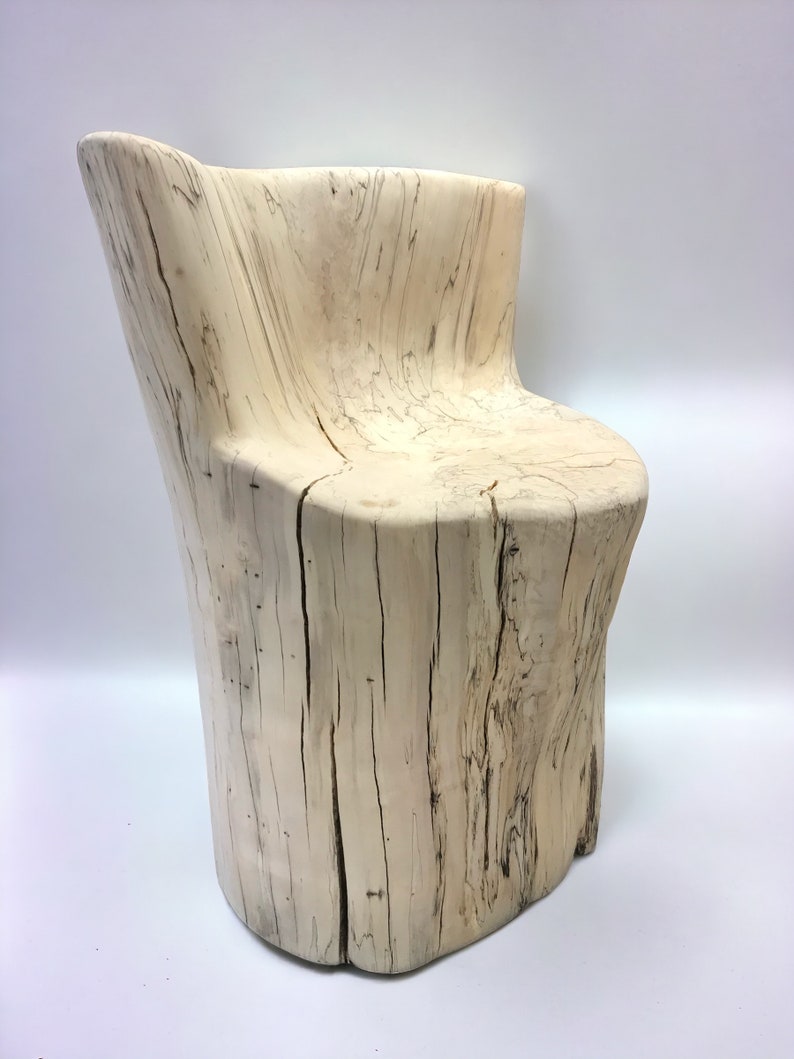 Hand Carved Maple Chair, Timber Seat Chair, Tree Log Wood Chair ...