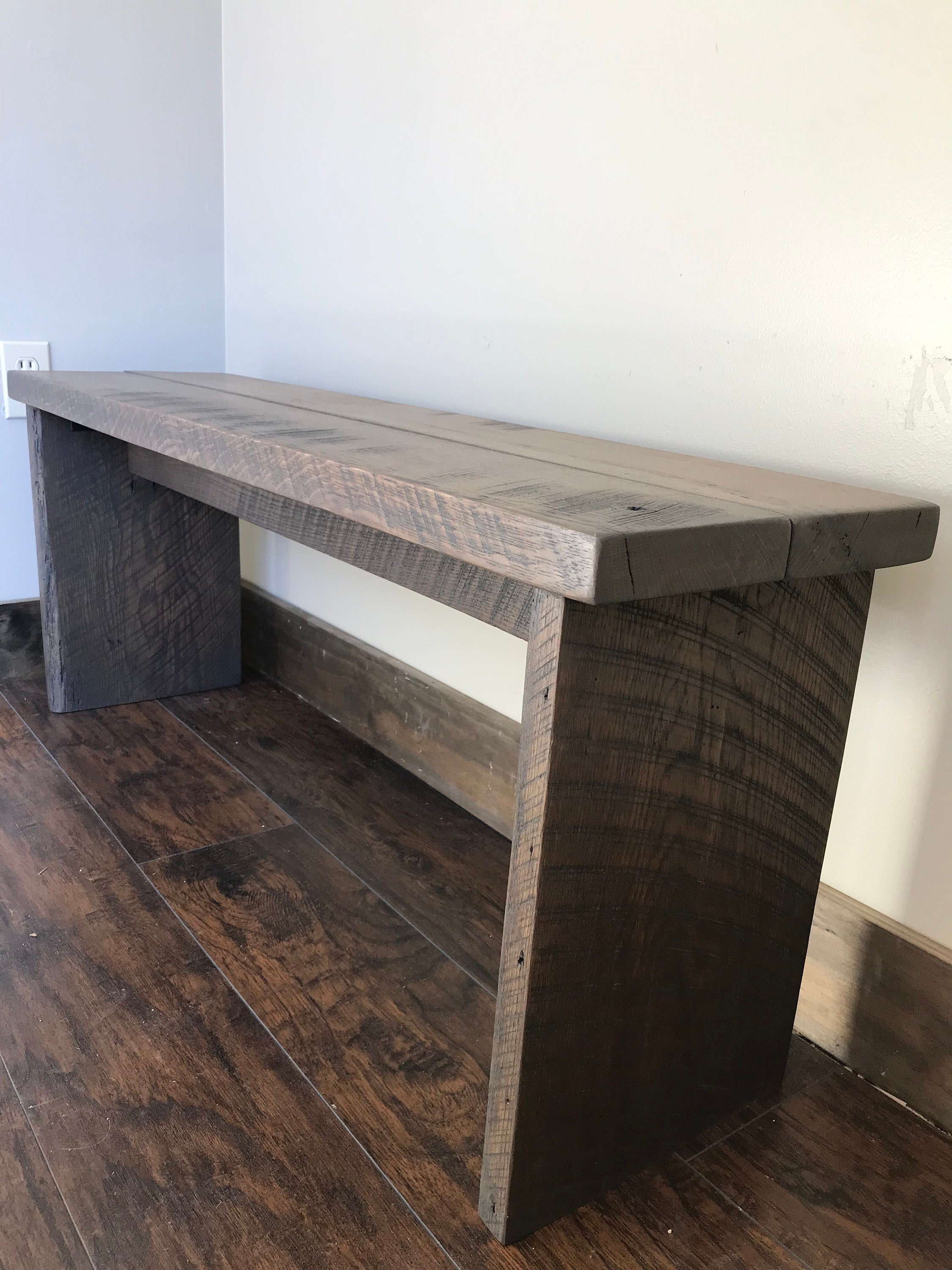 Reclaimed Barnwood Bench - Etsy