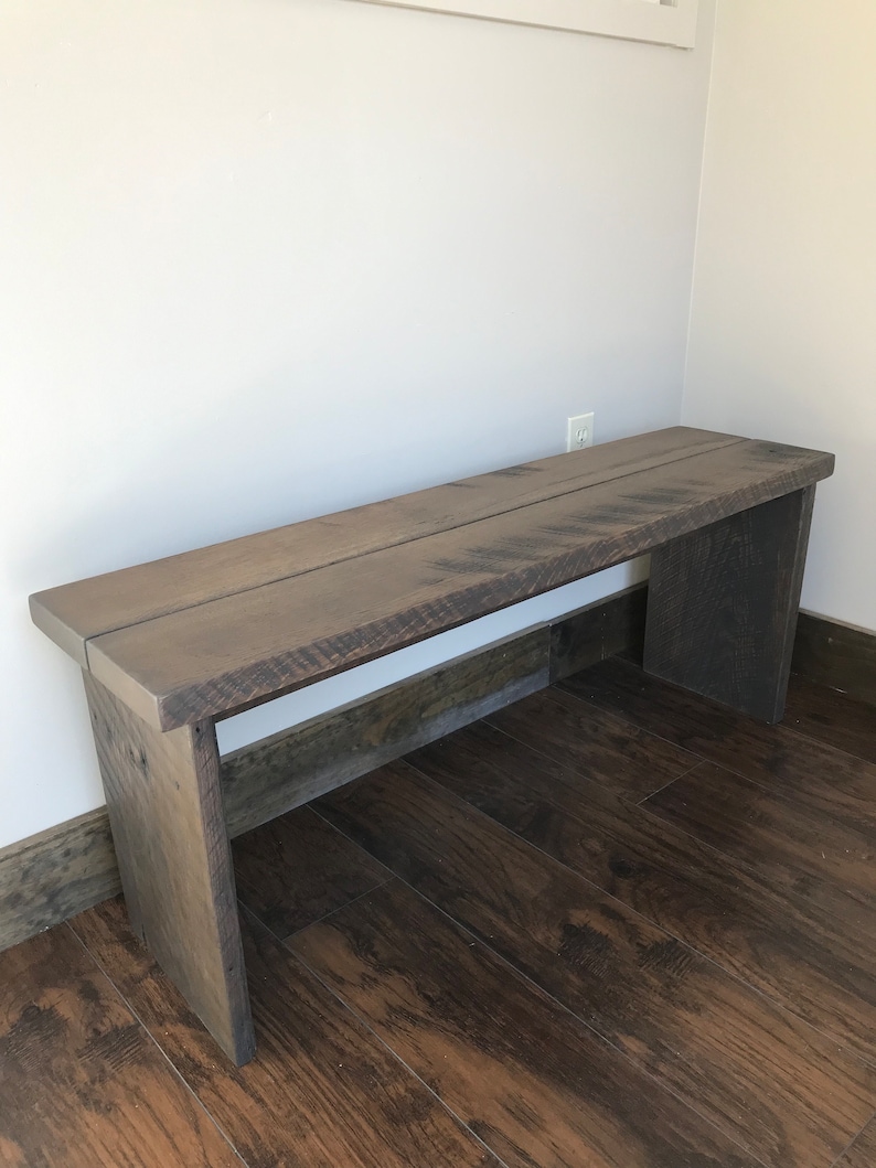 Reclaimed Barnwood Bench - Etsy