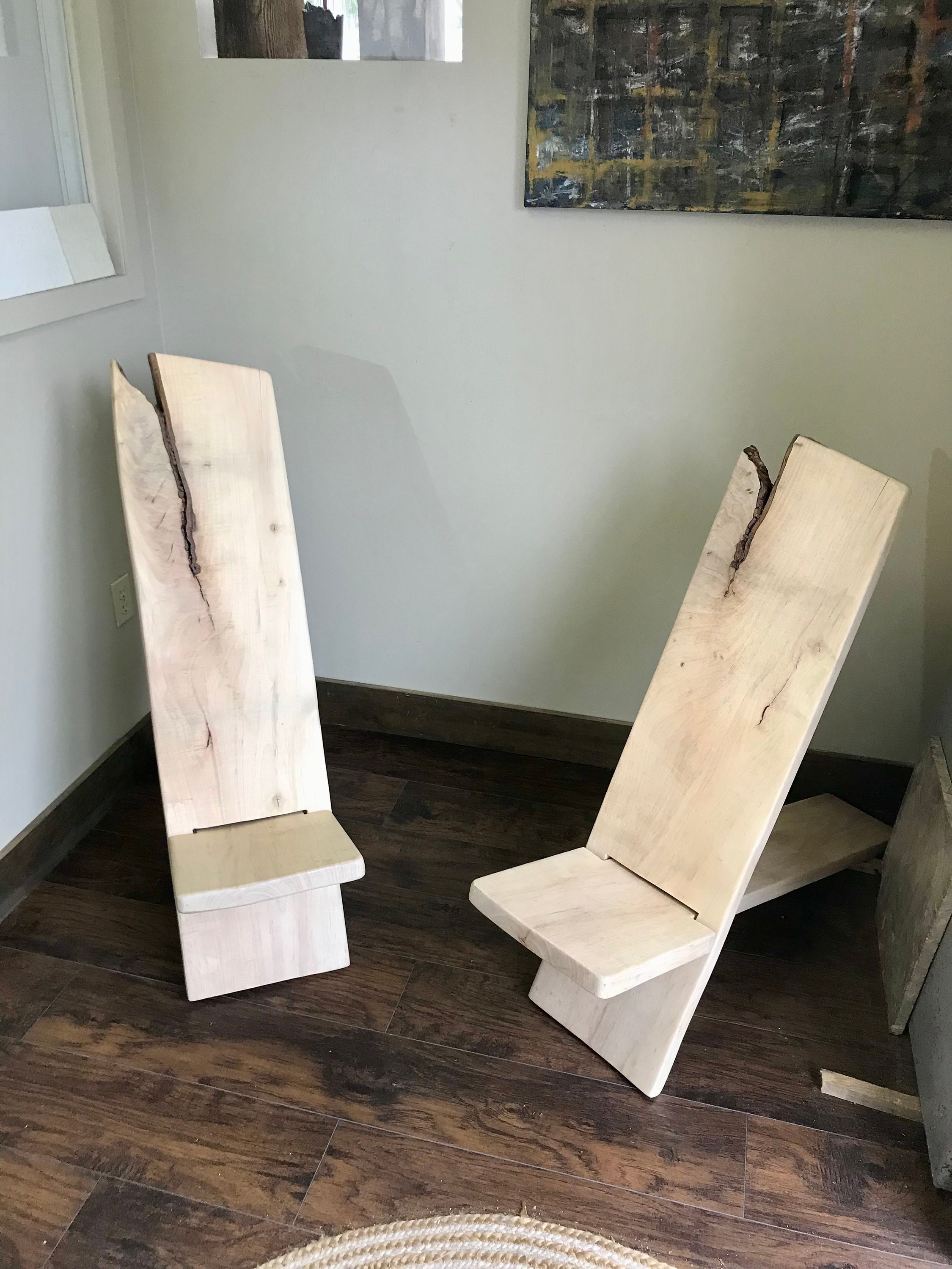 Plank Chairs | Viking Chairs, Set of Two - Etsy