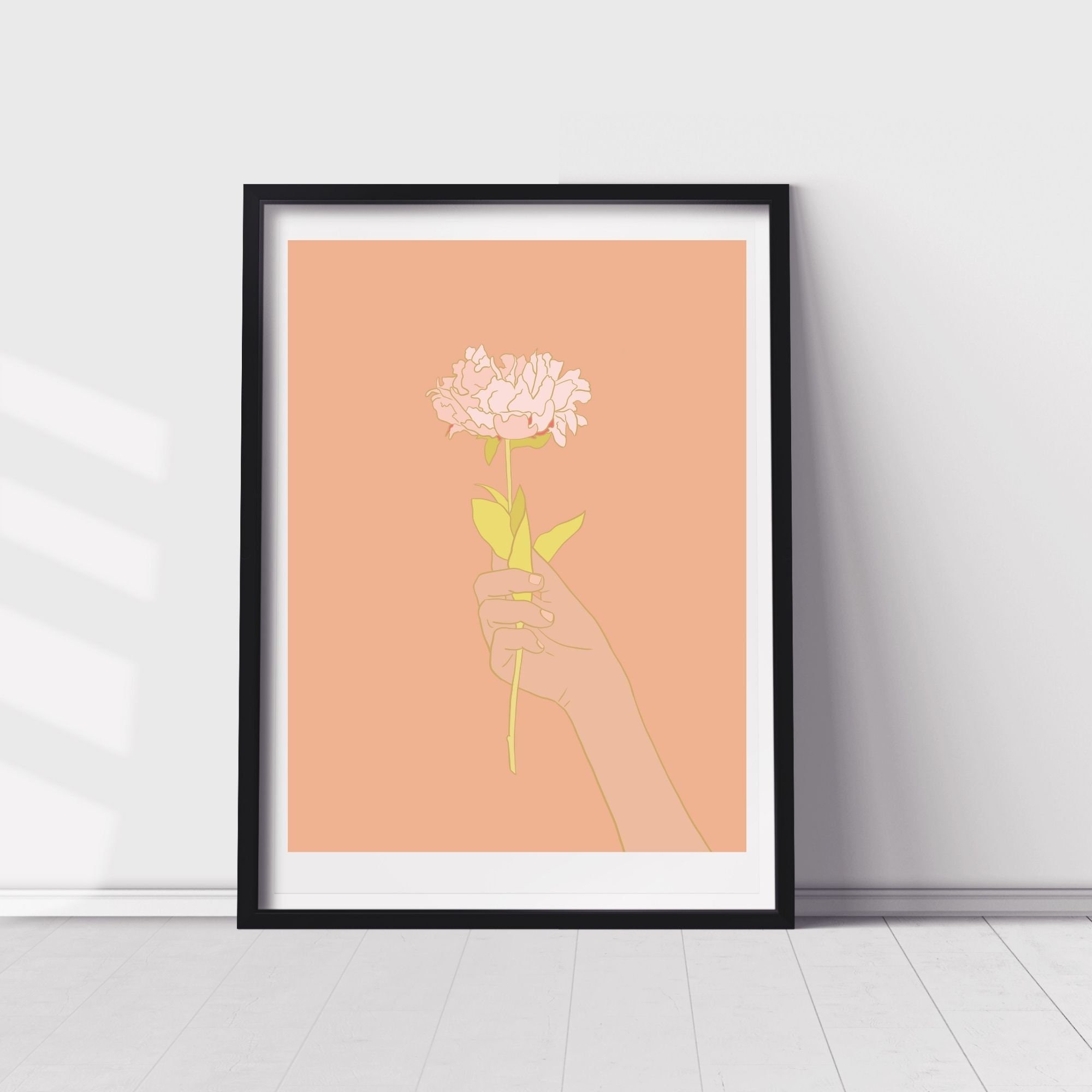 Flower Poster, Instant Download, Printable Art, Wall Art, Illustration ...