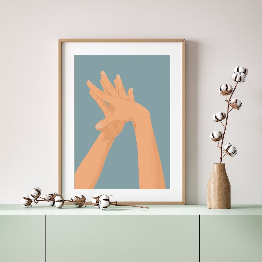 Hands, Instant Download, Printable Art, Illustration, Poster, Print ...