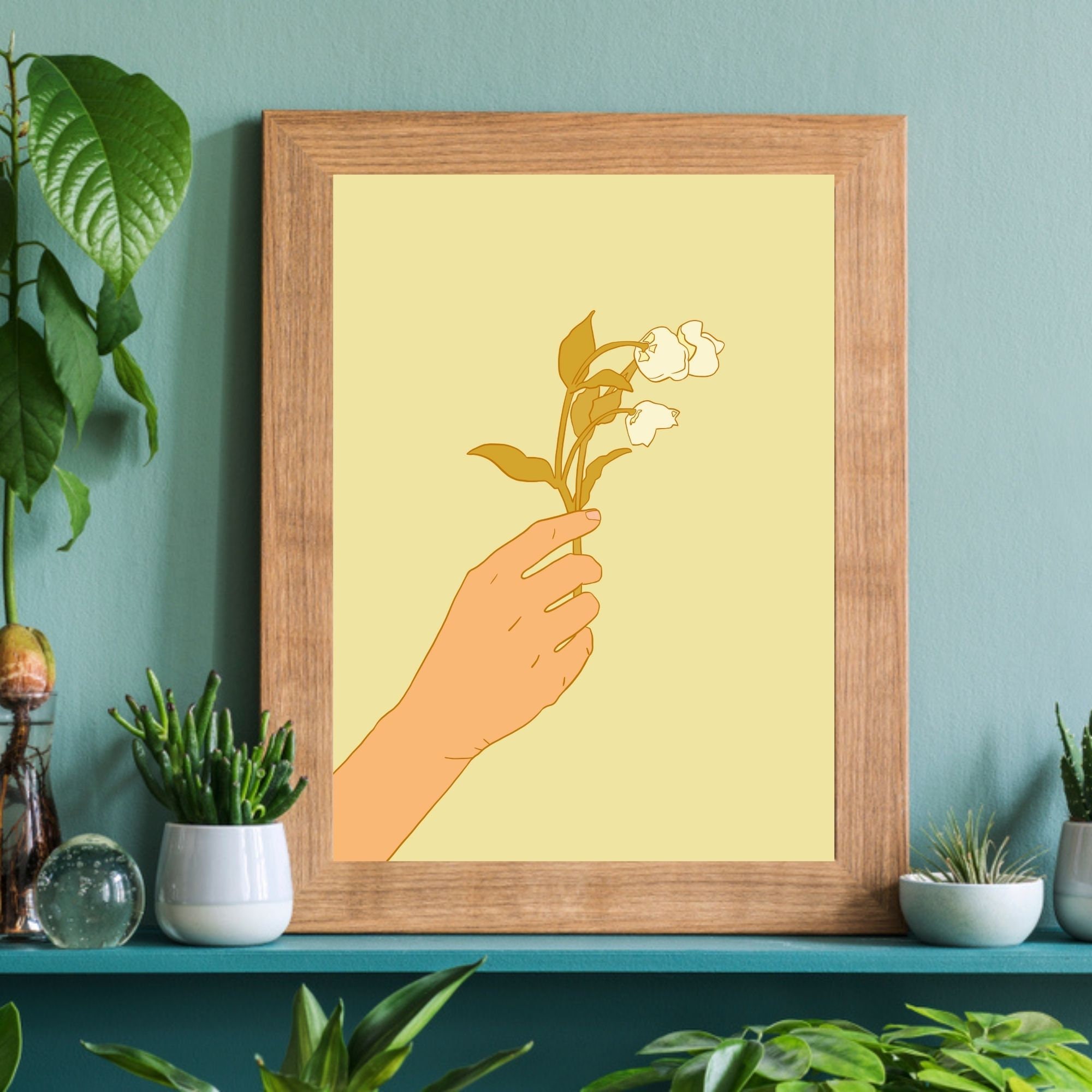 Flower Poster, Instant Download, Printable Art, Wall Art, Illustration ...