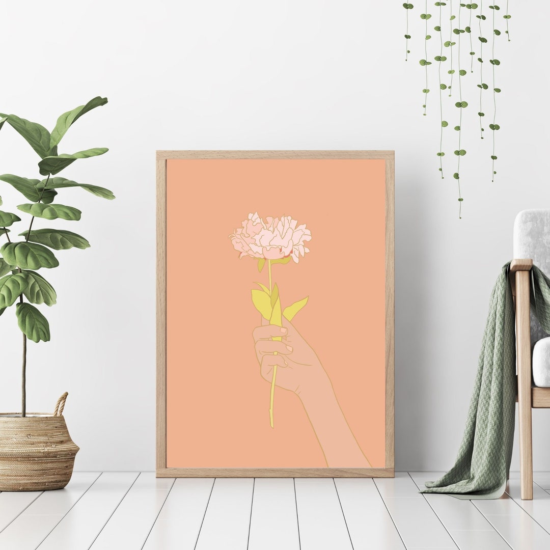 Flower Poster, Instant Download, Printable Art, Wall Art, Illustration ...