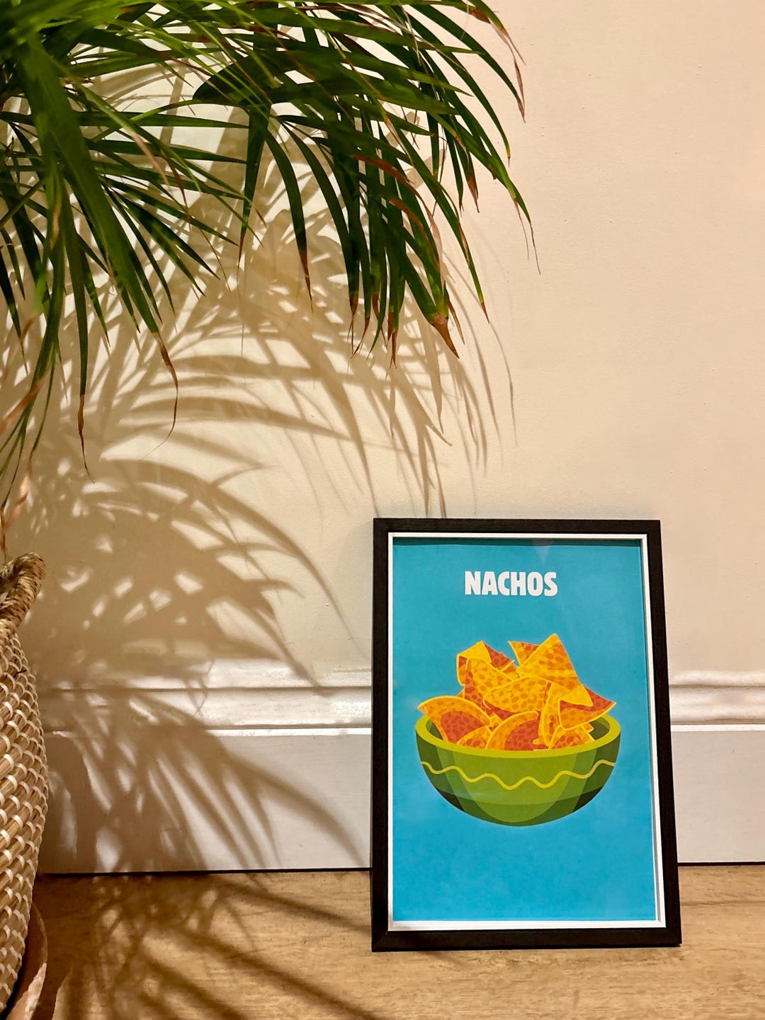 Nachos Art Print Fun Food Wall Art, Colorful Digital Download, Mexican ...