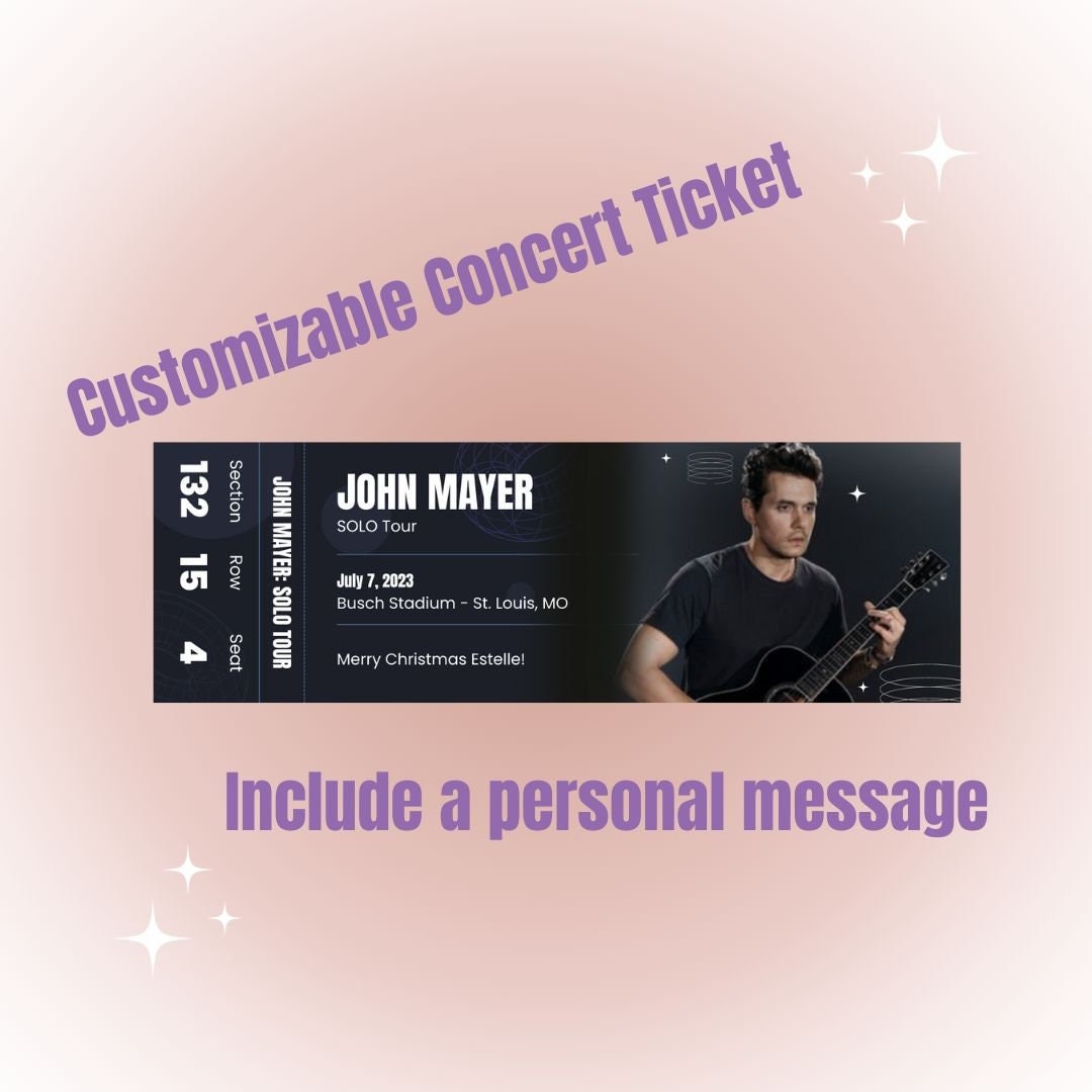Physical Concert Ticket | Customizable Sports Event | Football Ticket ...