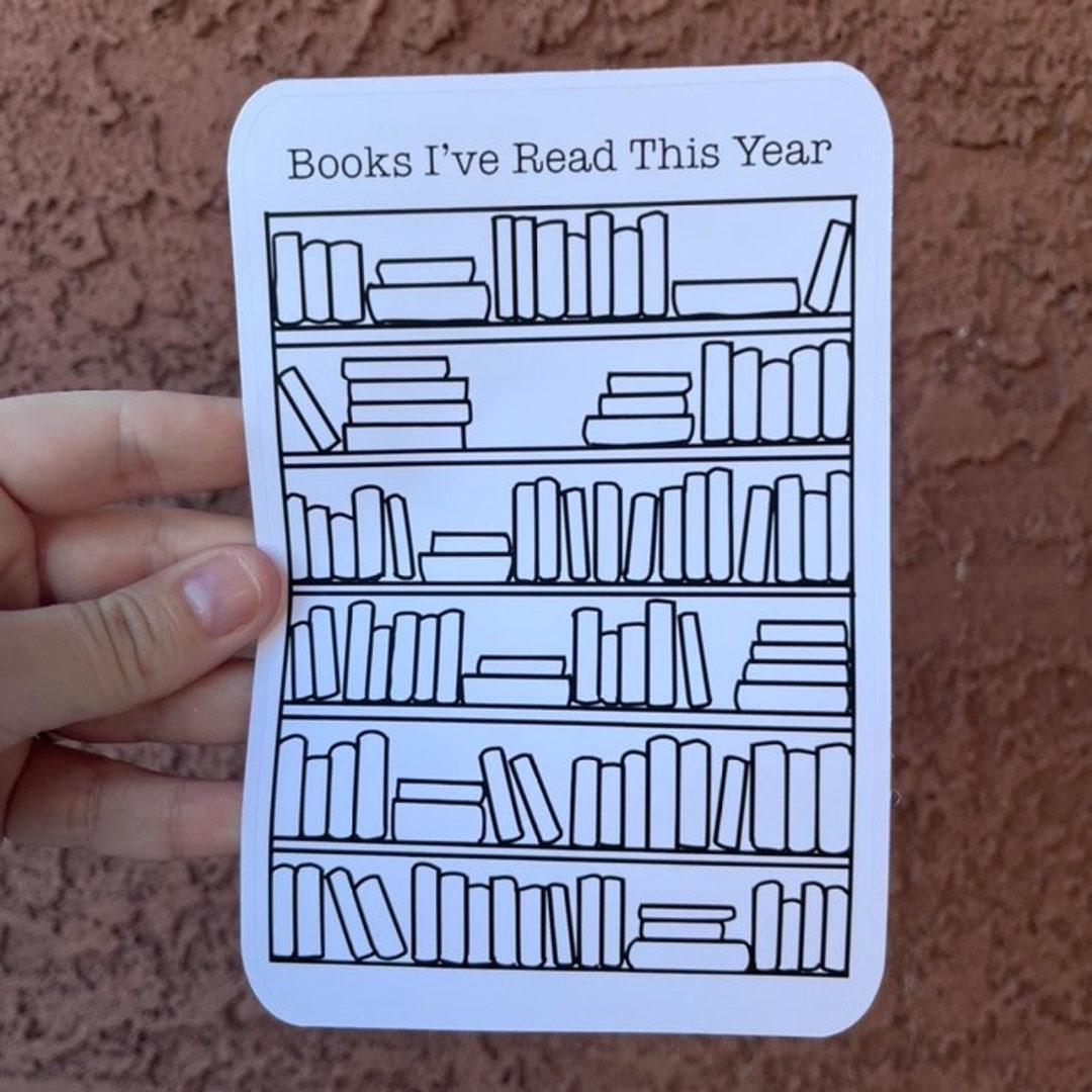 Book Tracker Sticker Reading Tracker Sticker Bookshelf - Etsy