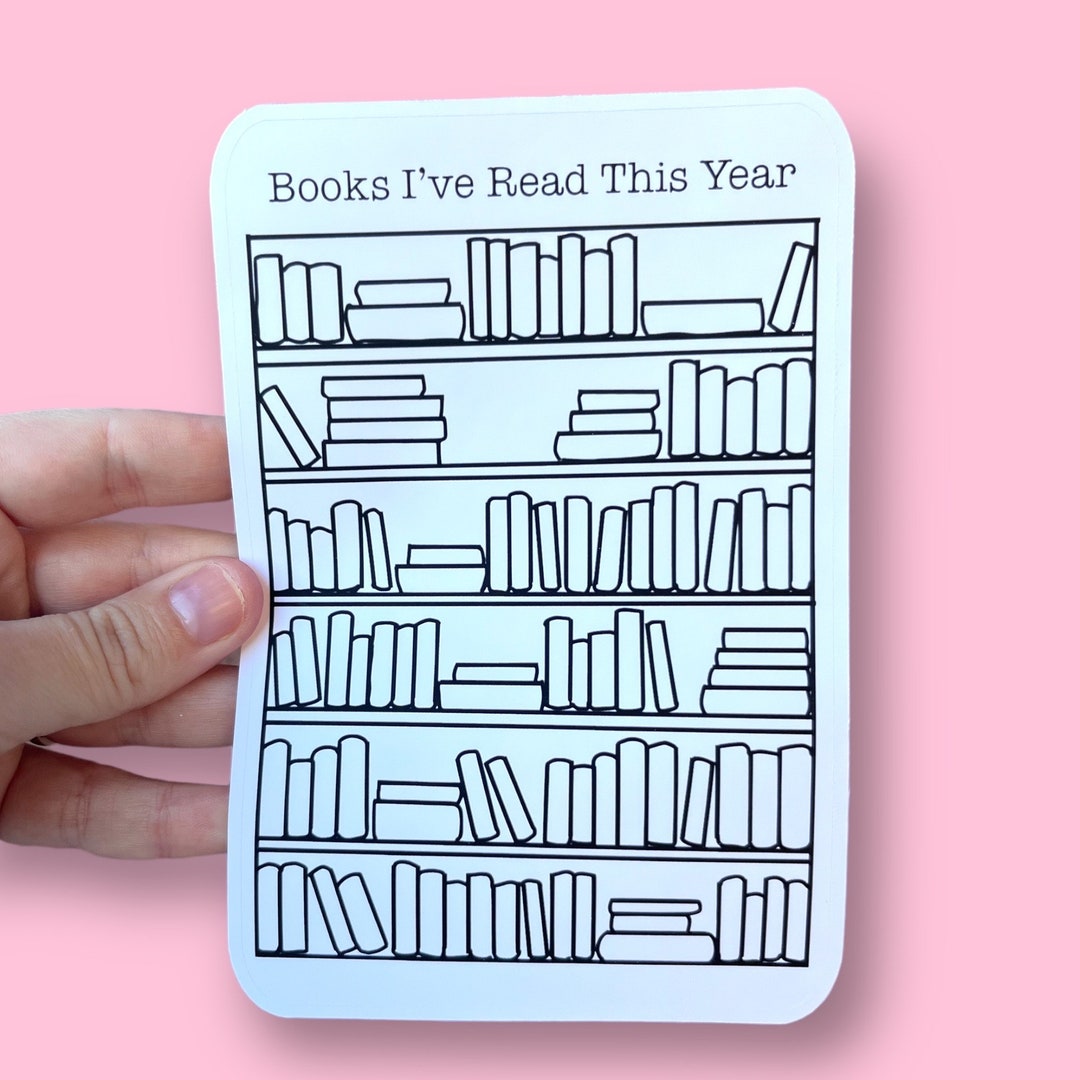 Book Tracker Sticker | Reading Tracker Sticker | Bookshelf Tracker ...