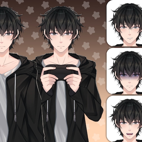 MALE VTUBER CUSTOMIZABLE Models Vroid Vroid Commission - Etsy Finland