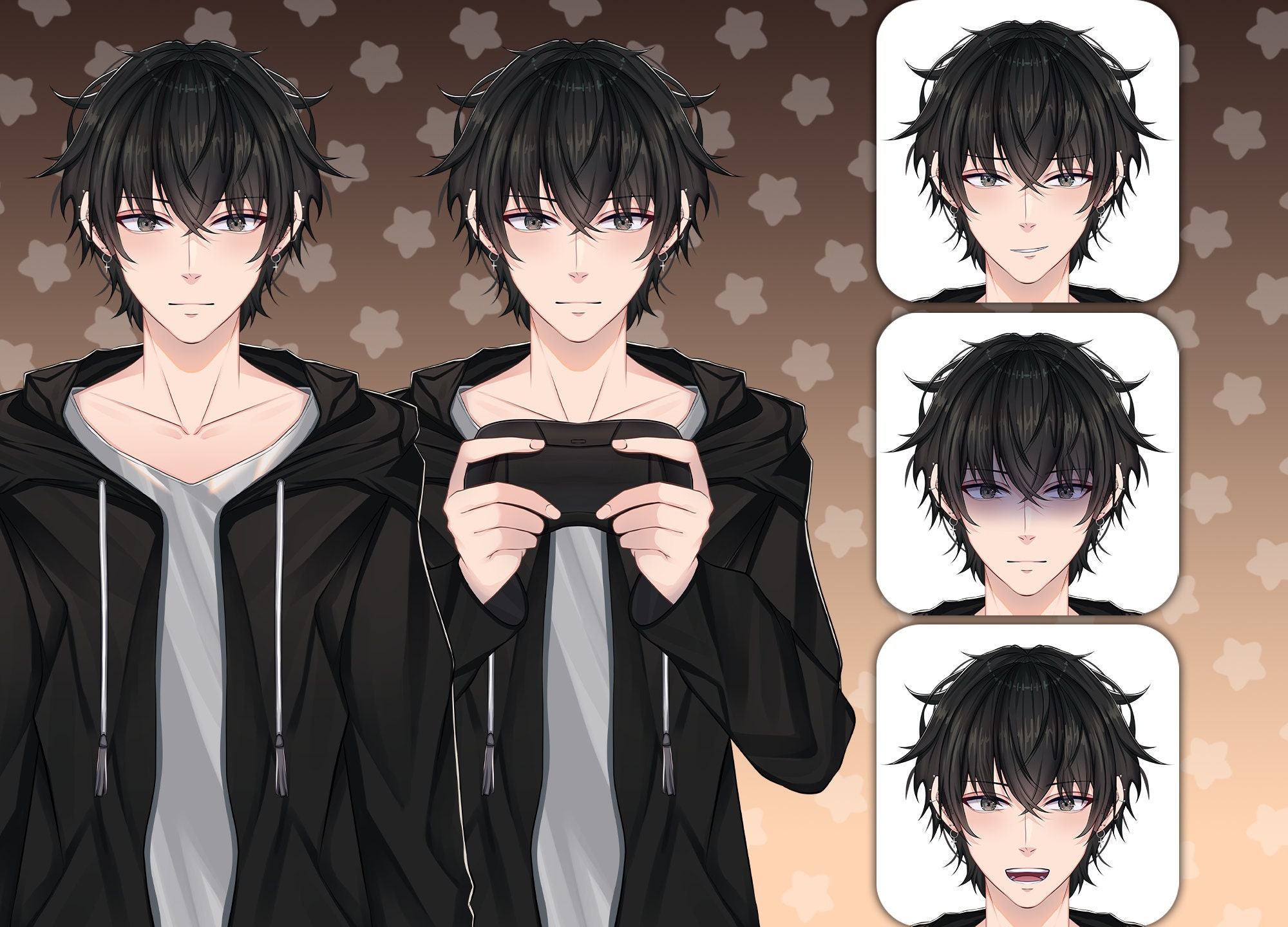 Modelo vtuber en vivo 2d que ya está equipado con 2 emotes - Etsy España