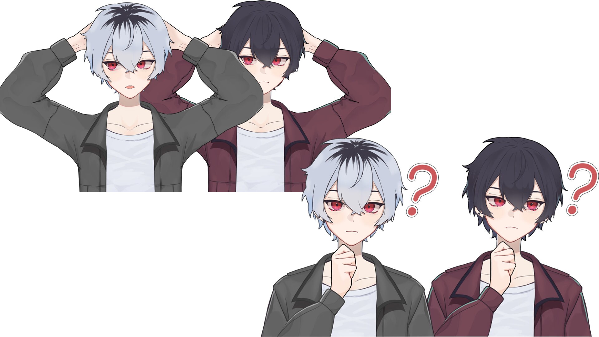 Modelo masculino de Vtuber equipado con 10 gestos y streaming pfp ...