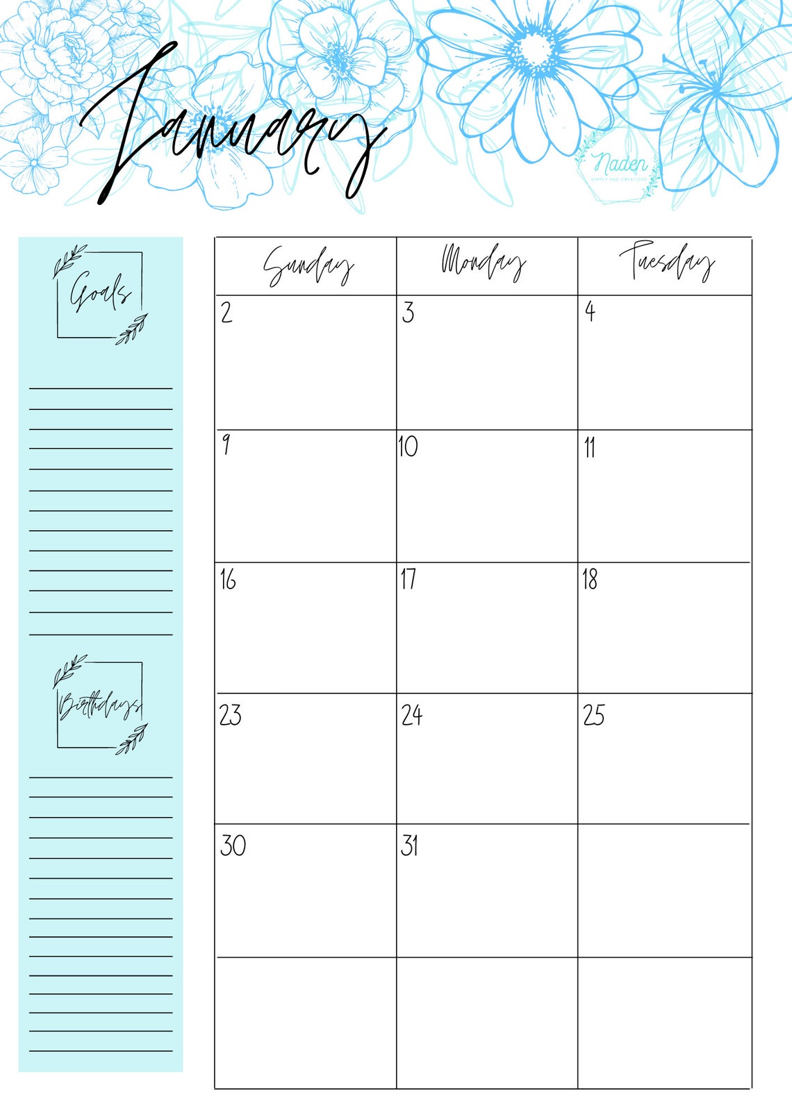 2022 Planner Printable - Etsy