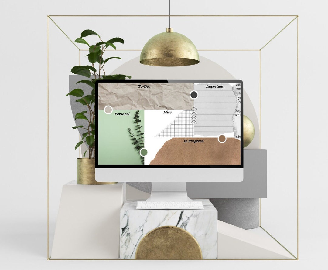 Desktop Organizer | Moodboard/collage Style - Etsy