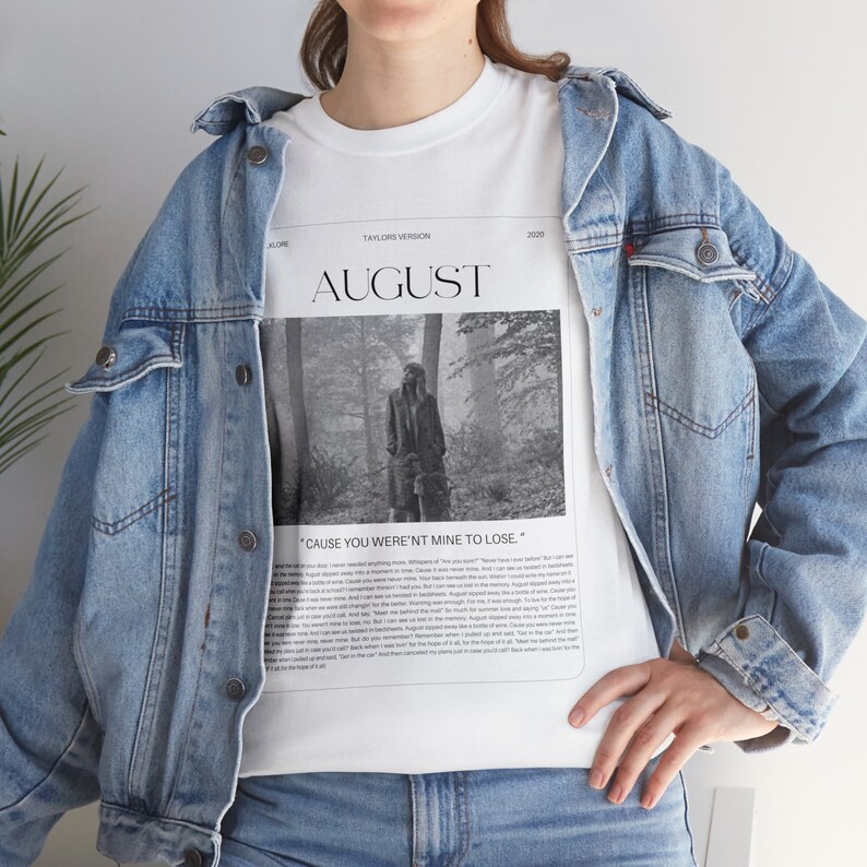 August Album Taylor Swift Shirt Taylor Swift Lyrics Swiftie Merch ...