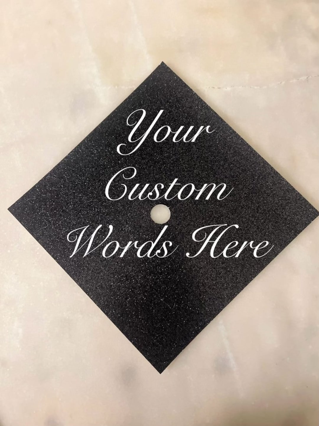 Your Custom Words Graduation Cap Topper Base, DIY Glitter Graduation ...
