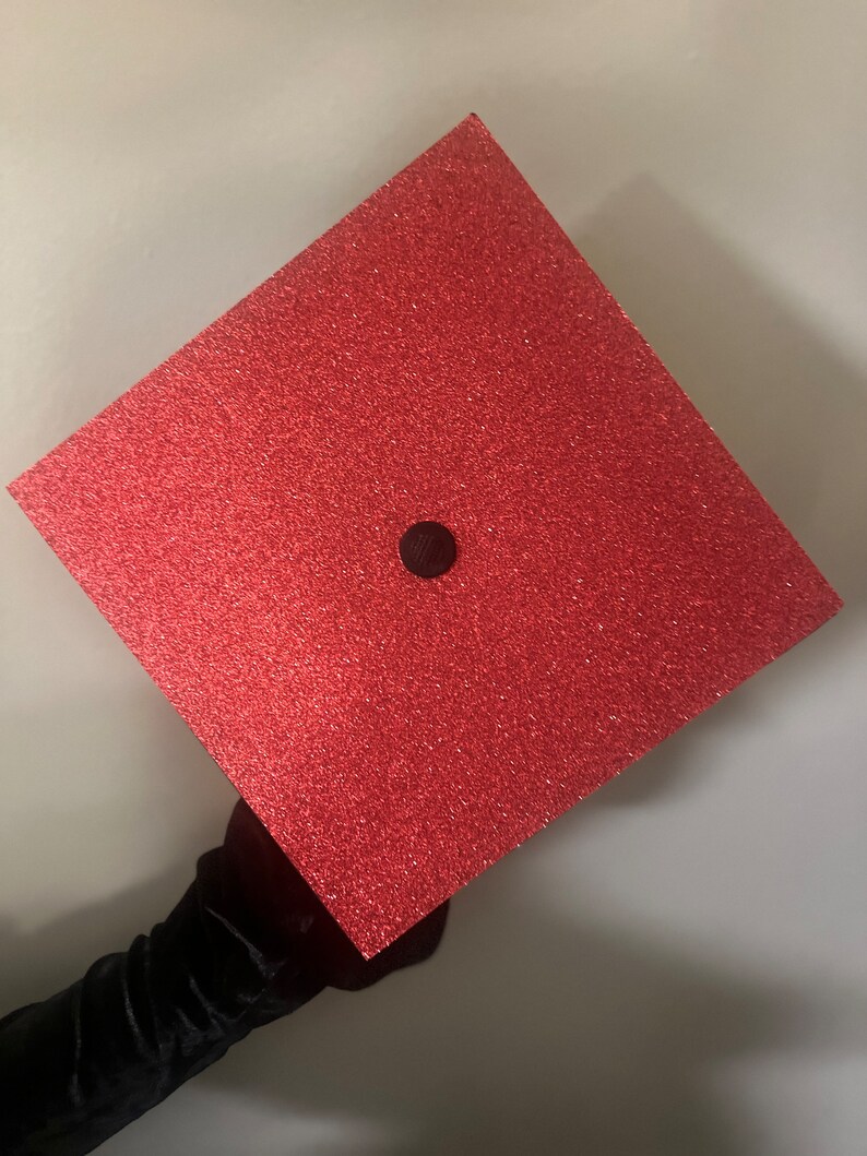 Customizable Glitter Graduation Cap Topper, Blank Base With Pre-cut ...