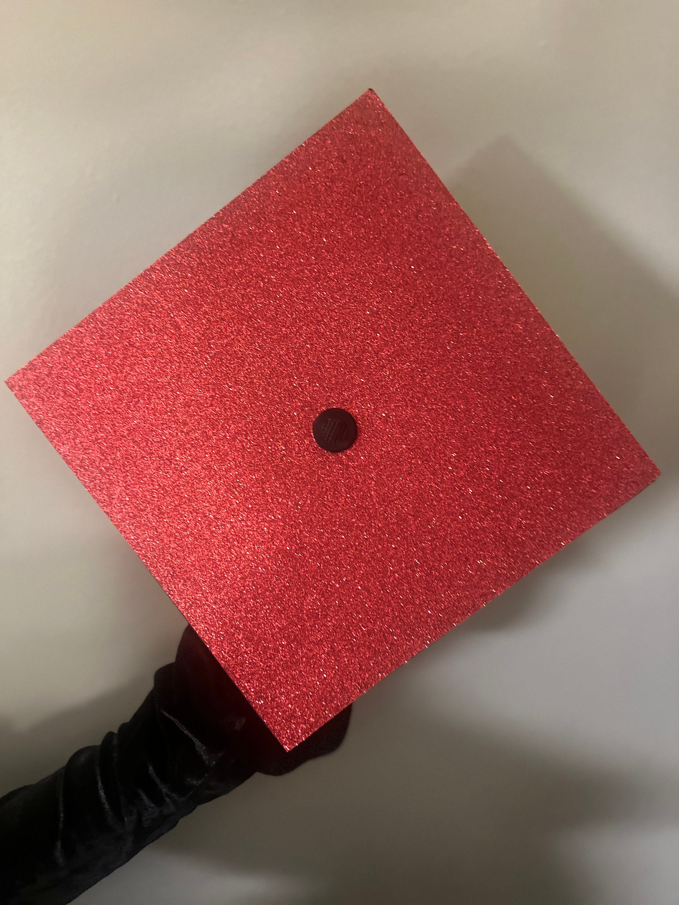 Customizable Glitter Graduation Cap Topper, Blank Base With Pre-cut ...