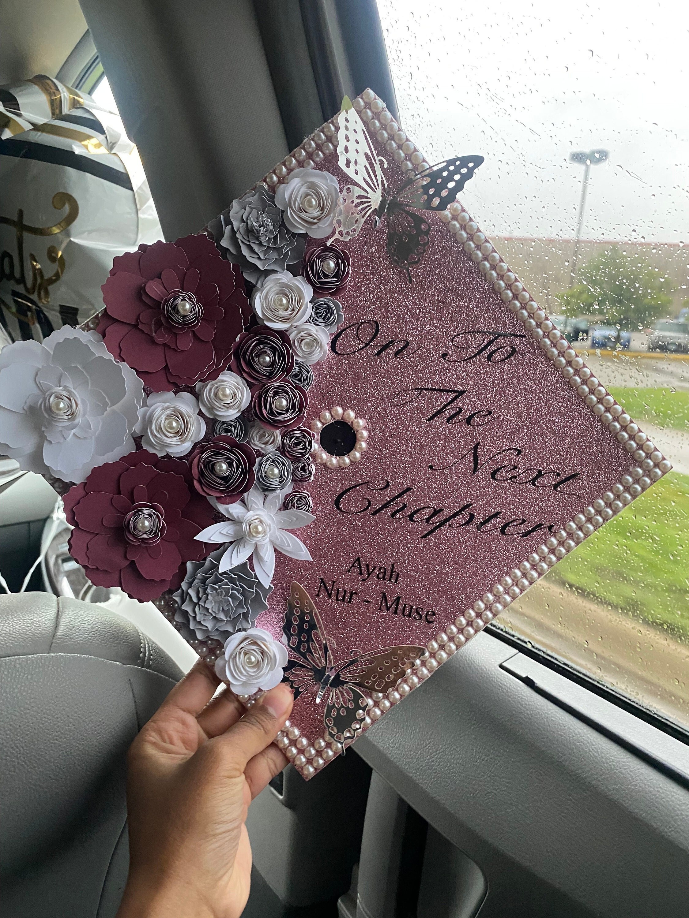 Custom Graduation Cap Topper – Personalized Grad Cap With Aesthetic ...