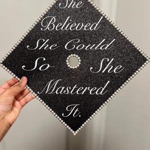 Graduation Cap Topper | Senior Grad Gift | Personalized Glitter and ...