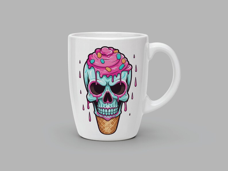 Halloween Skeleton Ice Cream Cones Digital Download Bundle - High ...