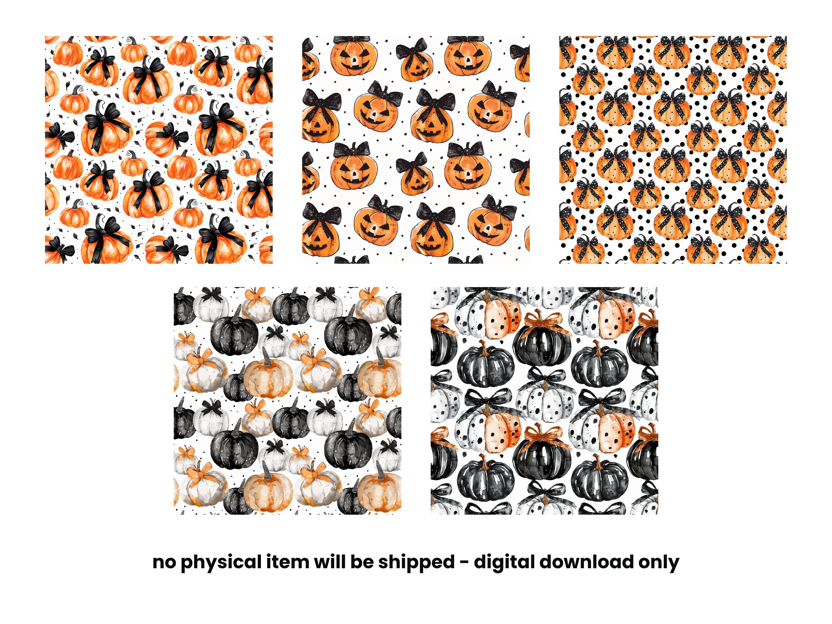 Halloween SEAMLESS Patterns - Halloween Digital Paper - 12x12 - Digital ...