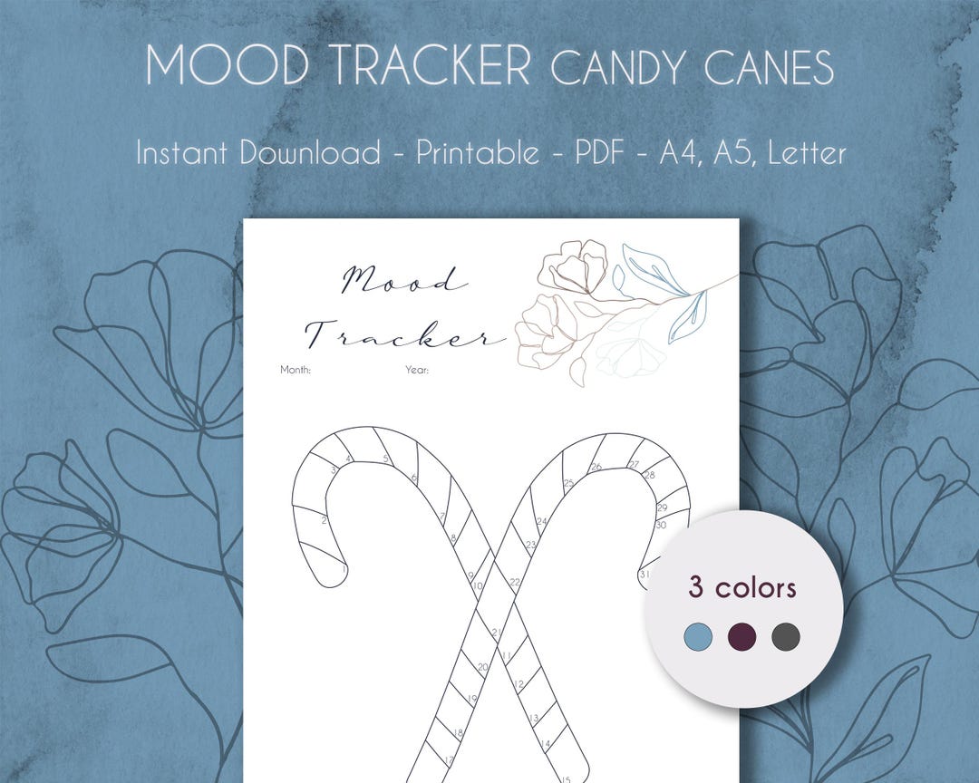 Candy Canes Mood Tracker | Printable | Instant Download PDF - Etsy