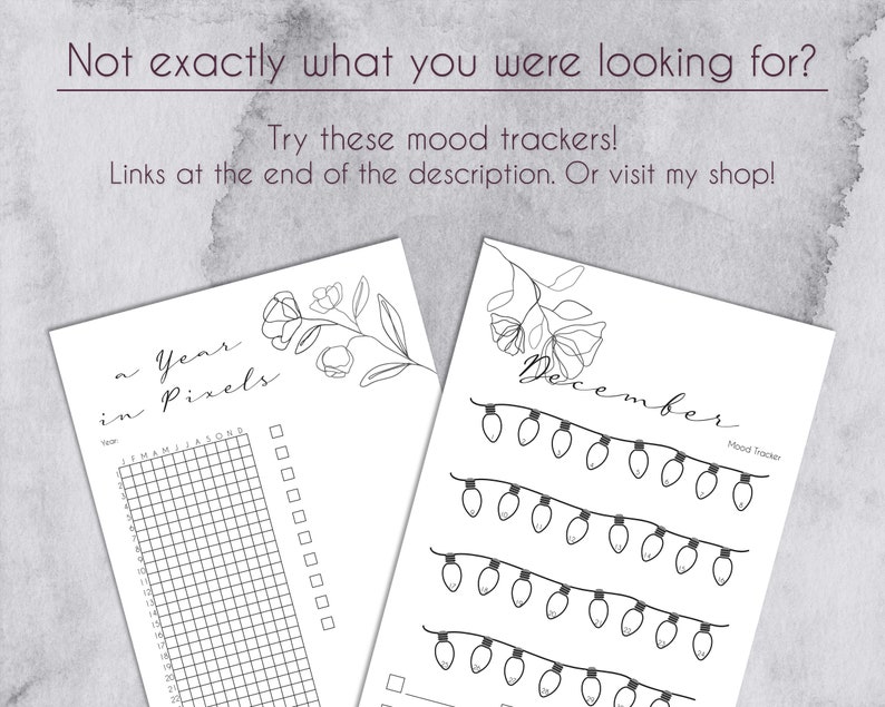 Circular Mood Tracker PRINTABLE Line Art Flower Mental Health Chart A4 ...