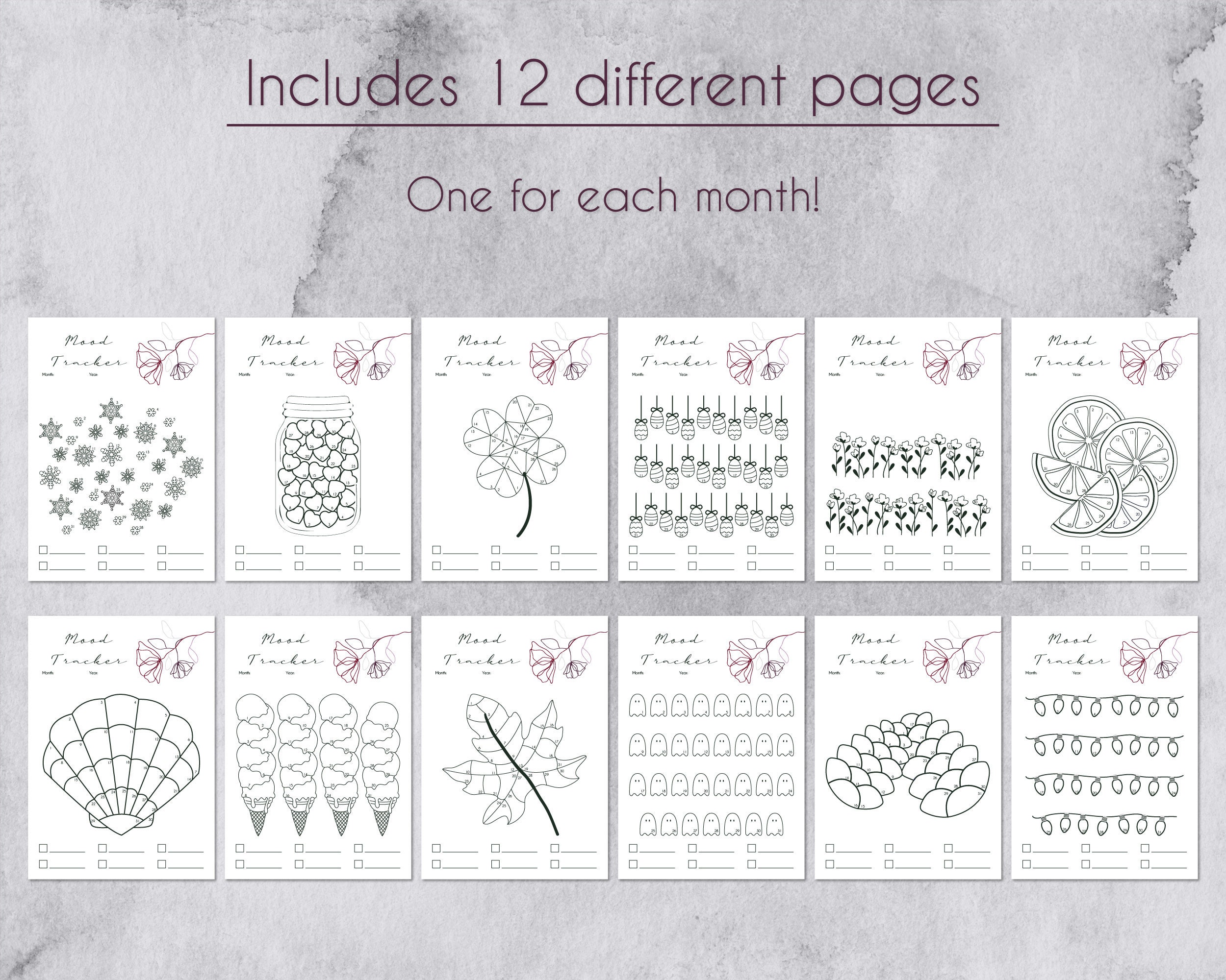 Mood Tracker Bundle | Printable Trackers | Instant Download - Etsy