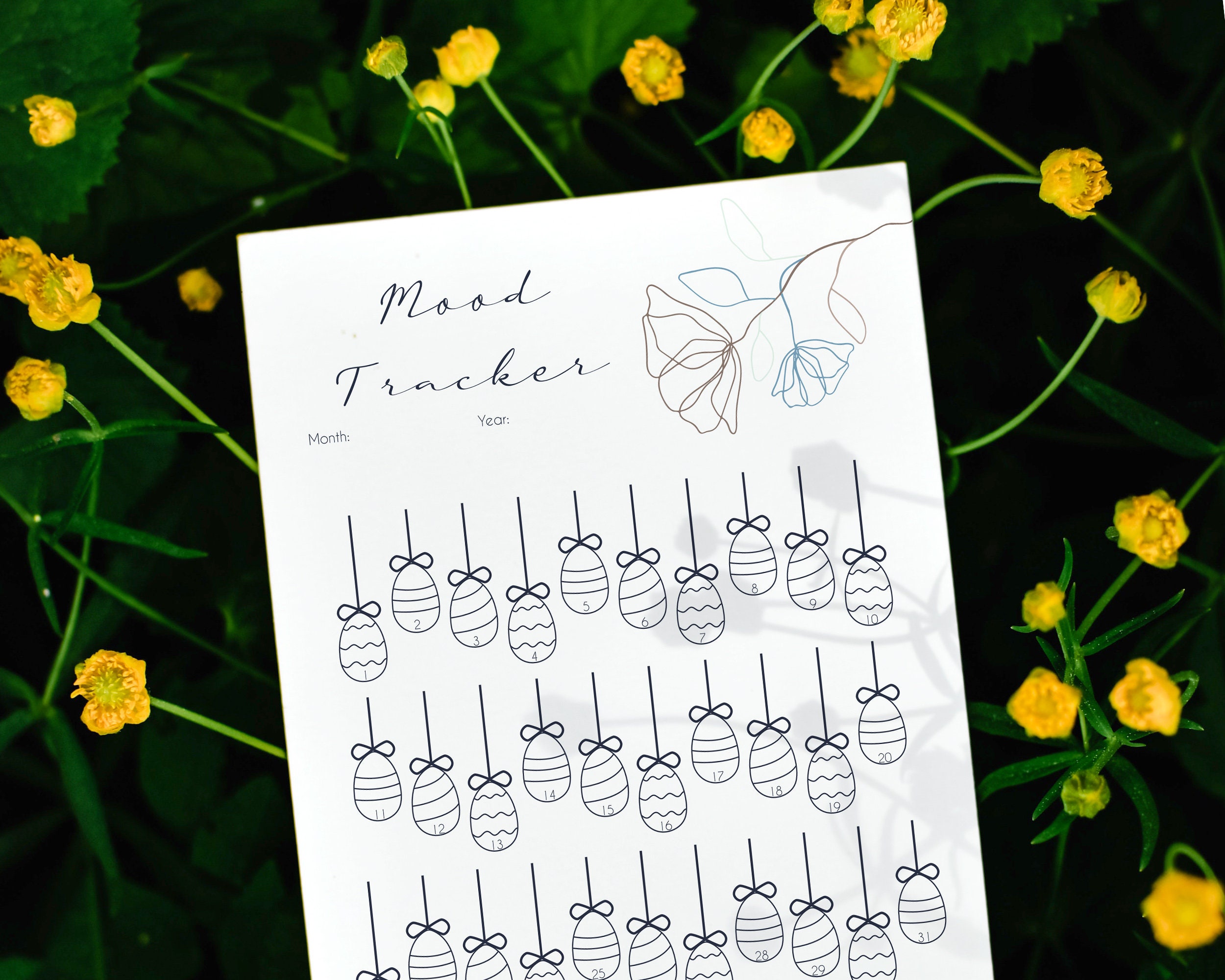 Easter Egg Mood Tracker | Printable Tracker | Instant Download - Etsy
