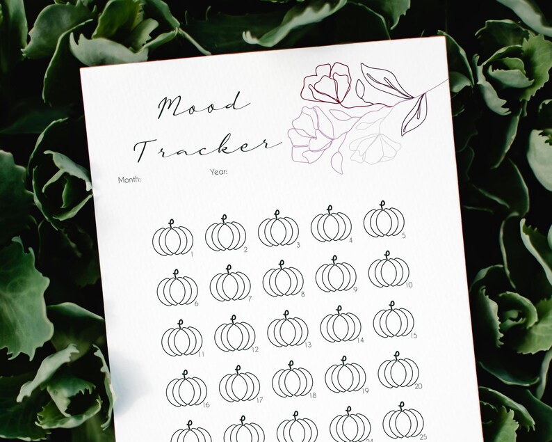 Pumpkins Mood Tracker | Printable | Instant Download PDF - Etsy Canada