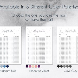 Sleep Tracker PRINTABLE Moon and Stars| Sleep Journal | Monthly Sleep ...