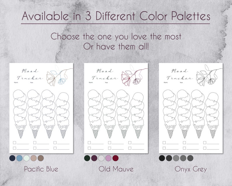 Ice Cream Cone Mood Tracker | Printable Tracker | Instant Download ...